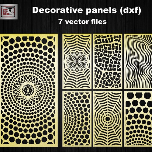 7 Decorative Vector Art Panel dxf.svg.ai.eps. Room | Etsy