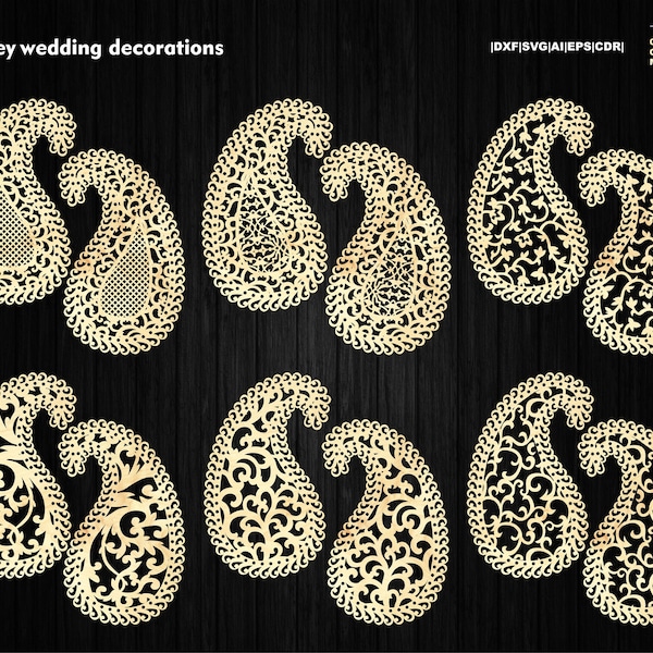 Paisley Pattern Laser File - Etsy