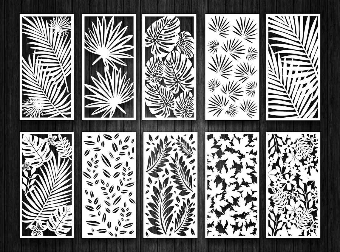 50 Tropical Leaves Decorative Panels Bundles Room Divider - Etsy