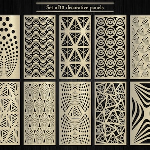 Decor Panel With Abstract and Geometric Pattern, Decorative Metal Fence ...