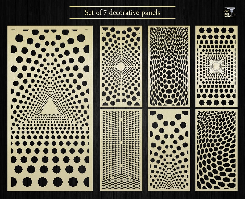 7 Decorative Art Panel Geometric Pattern.inter Room Screen - Etsy