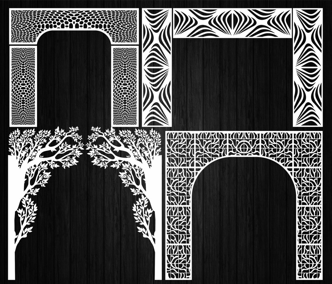 Set of 20 Vector Arches With Abstract and Floral Patterns. - Etsy