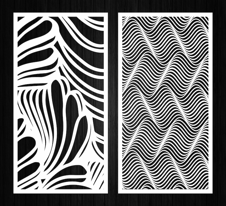 7 Vector Geometric Art Panels dxf. Ai. Svg. Dwg. Eps. | Etsy Australia
