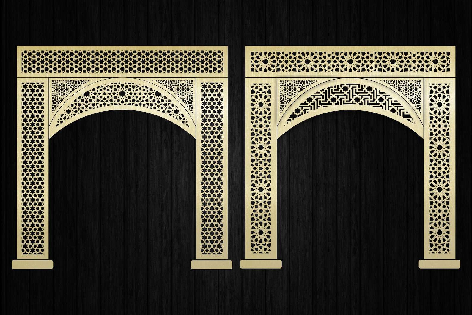 Decorative Arabic Arches With Combined Pattern. Wall Decor - Etsy Canada