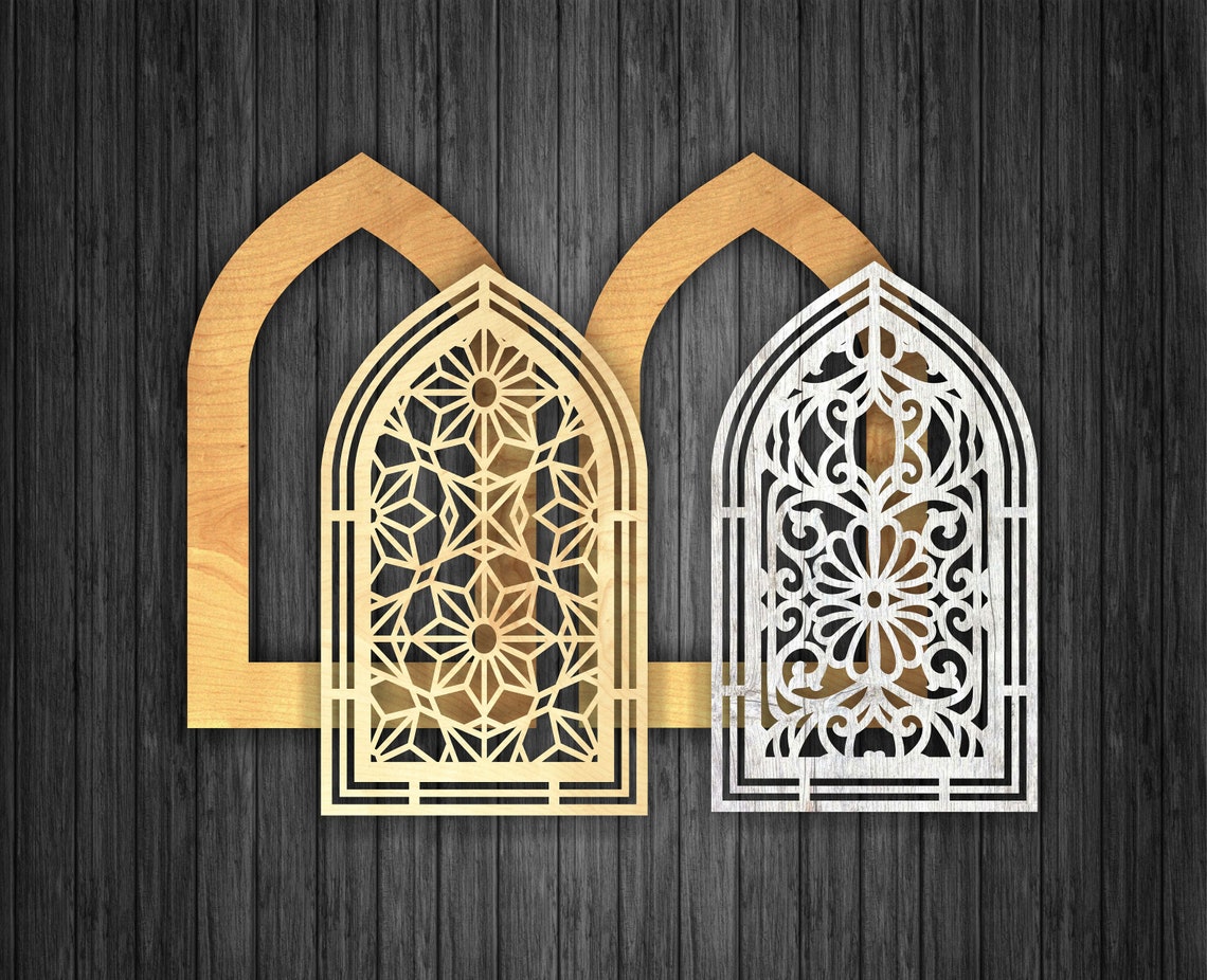 6 Decorative Window Arches With Patterns Cathedral Window - Etsy