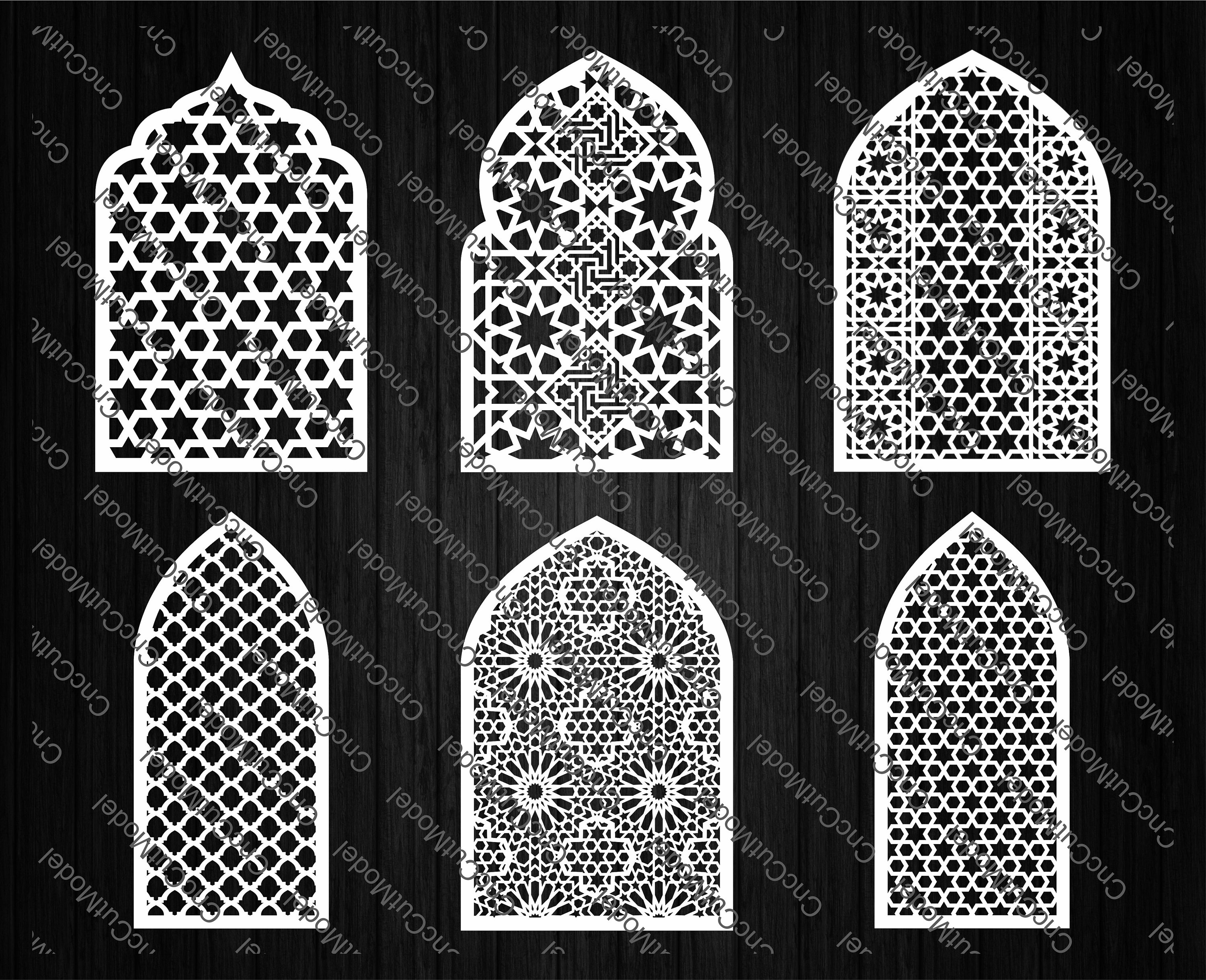 Buy Set of Decorative Arches With Arabic and Moroccan Pattern. Online ...