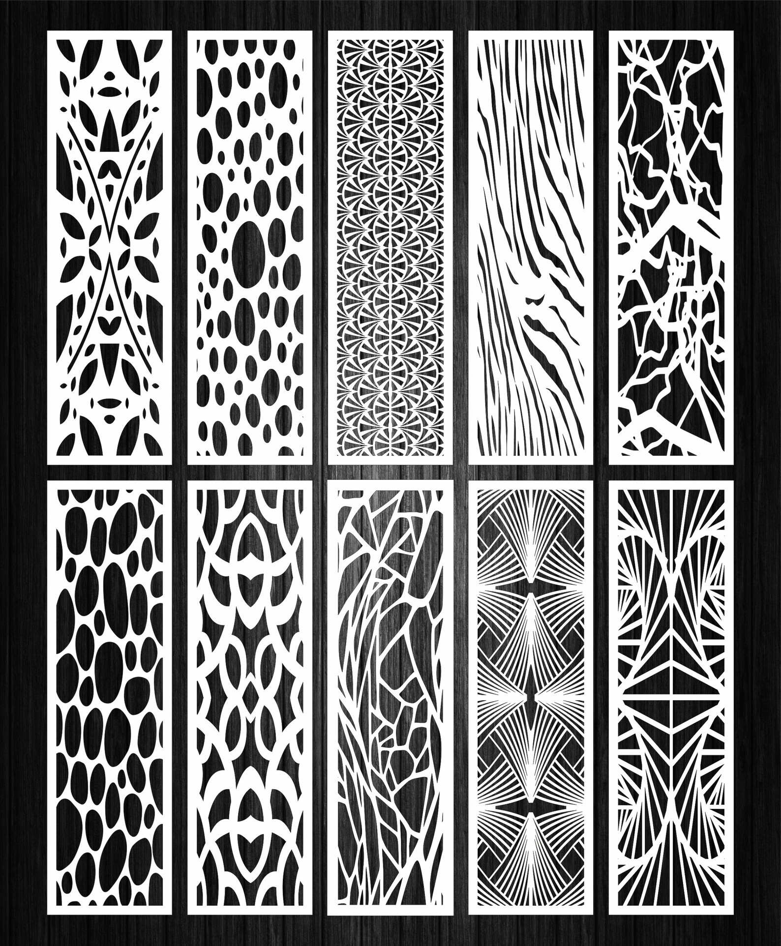 A Set of 50 narrow Vector Panels With an Abstract and - Etsy Canada