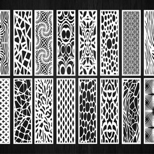 Set of 100 Narrow Vector Panels With an Abstract, Geometric Pattern ...