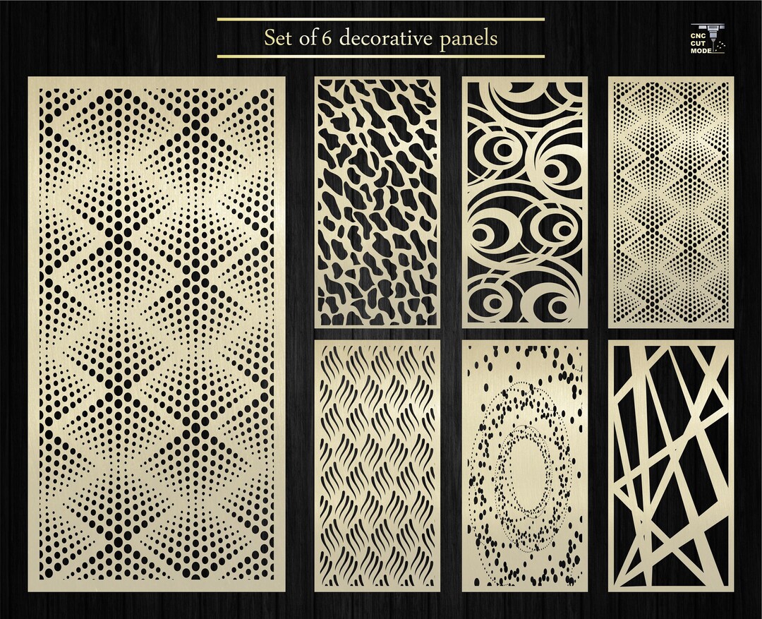 Vector Panels, With a Geometric Abstract Pattern ( Dxf.ai.svg.) for ...