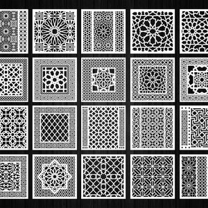 Collection 100 Arabic and Moroccan Decorative Panel Bundles, Islamic ...