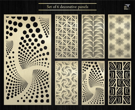 Set of Vector Panels dxf.svg.ai.eps With an Abstract Pattern - Etsy