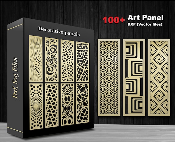 Set of 100 Narrow Vector Panels With an Abstract Geometric - Etsy Australia
