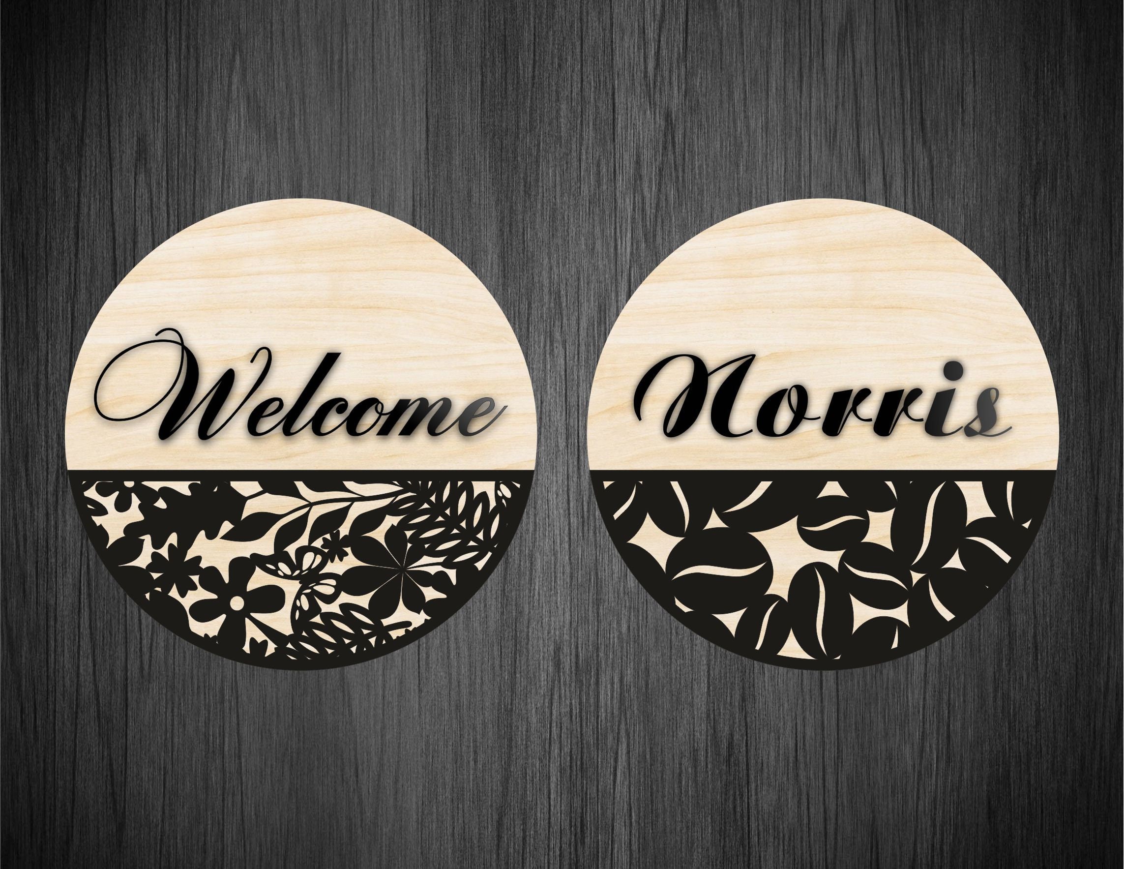 20 SVG Floral Welcome Door Sign Bundle. Family Sign Laser - Etsy UK