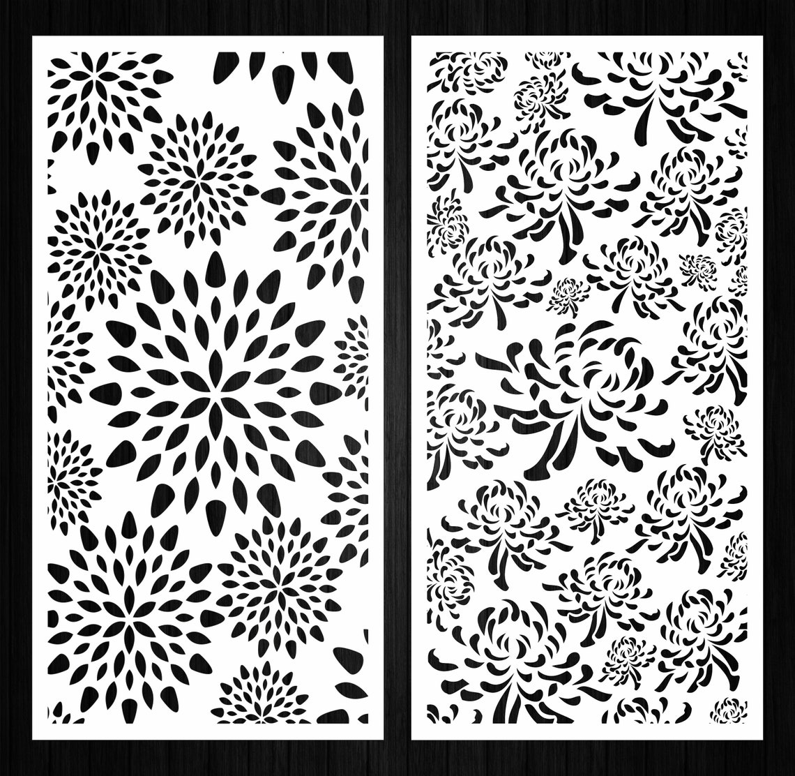 Floral Patterns Set of Vector Panels DXF.AI.SVG. for Laser - Etsy Canada