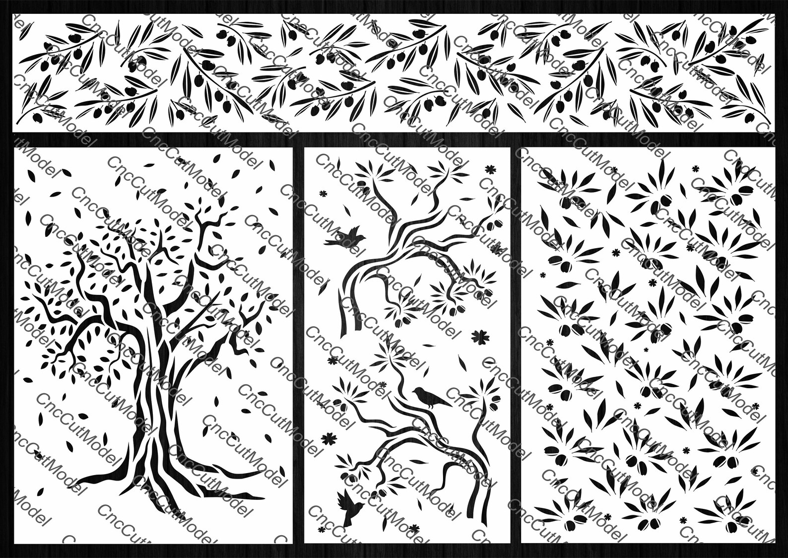 50 Tropical Leaves Decorative Panels Bundles, Room Divider Screen With ...