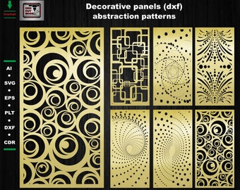 Floral Patterns Set of Vector Panels DXF.AI.SVG. for Laser | Etsy