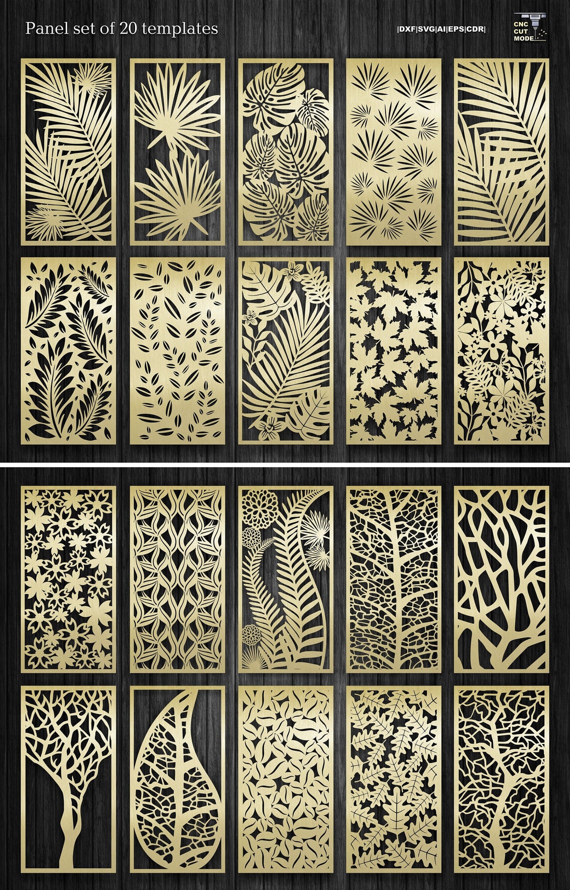 Natural Decorative Panel Bundle Room Divider With Tropical | Etsy