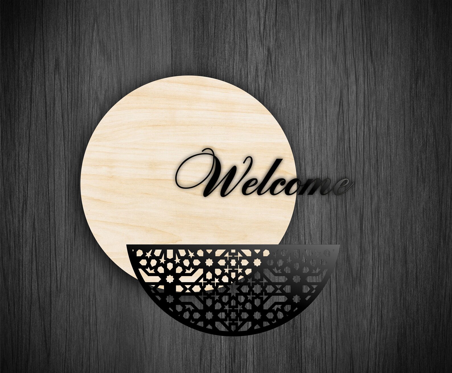 20 Arabic Door Hanger SVG Bundle, Round Welcome Sign With Moroccan ...