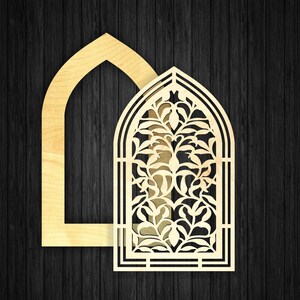 Cathedral Window Arch Bundles, Gothic Arch for Wall Decor With Floral ...