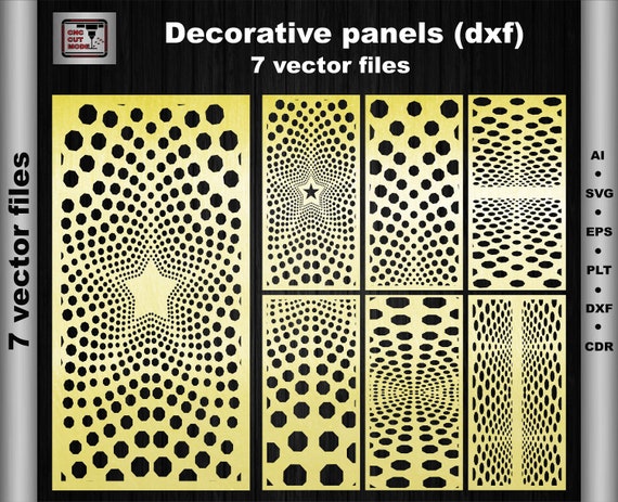 Art Panel 7 Vector Files dxf. Svg. Ai for Laser and Plasma | Etsy