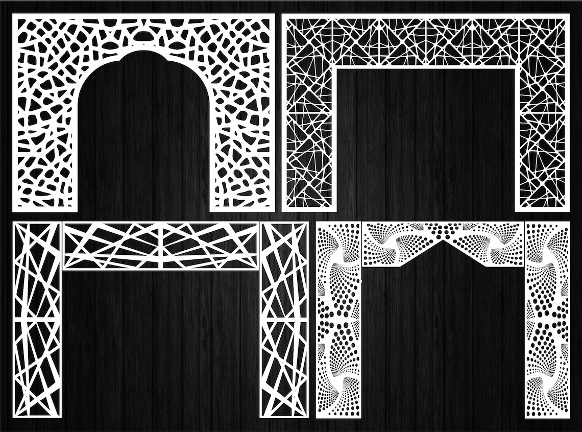 Set of 20 Vector Arches With Abstract and Floral Patterns. - Etsy