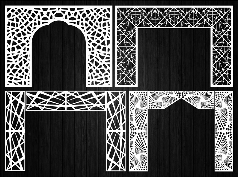 Set of 20 Vector Arches With Abstract and Floral Patterns. - Etsy
