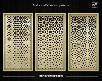 Decorative Wood Panel With Arabic Pattern, Wall Decor, Moroccan ...