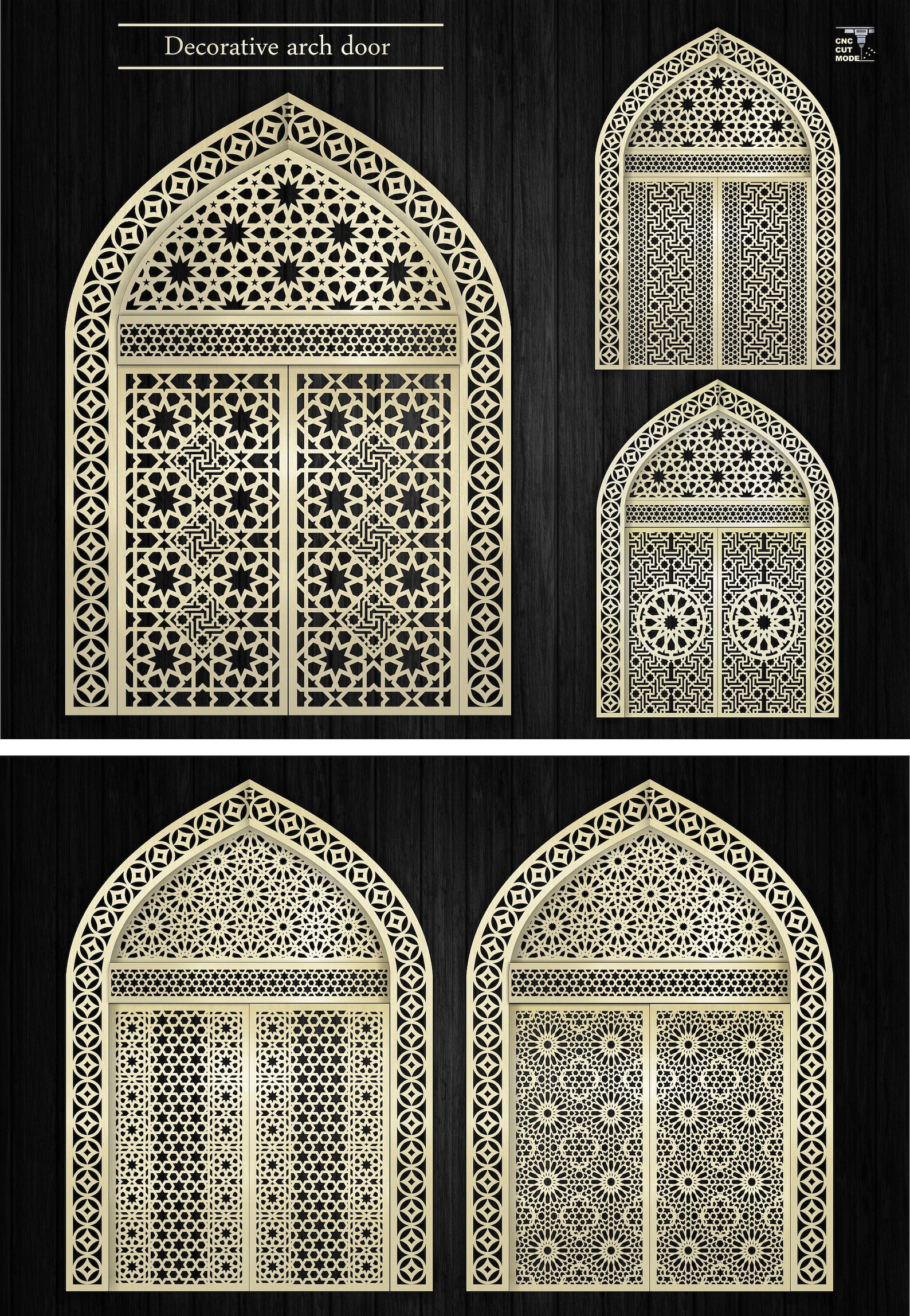 Arabic Decorative Door Arches Bundles Moroccan Style Wall - Etsy