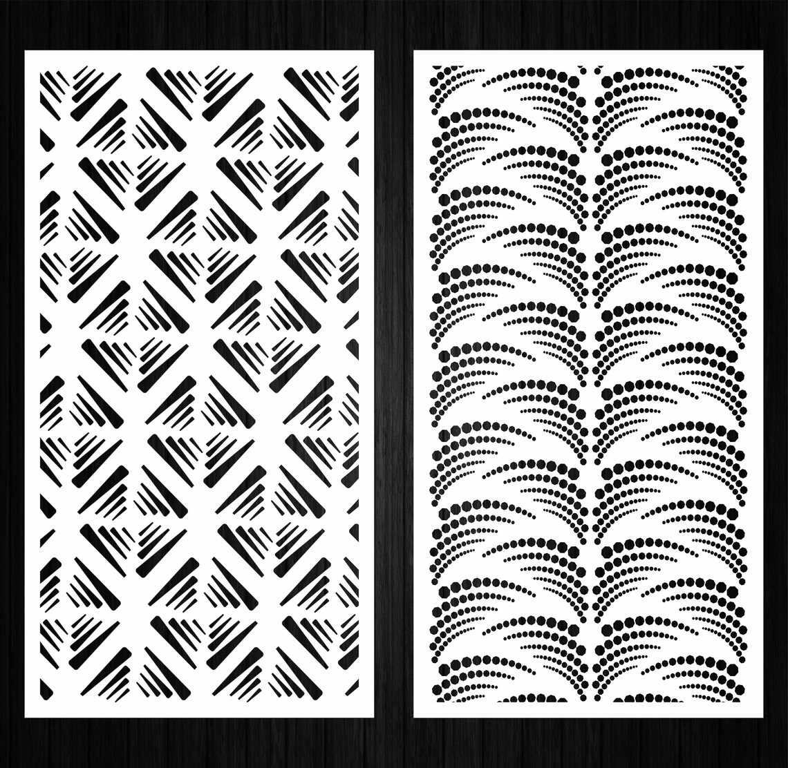 Set of Vector Panels dxf.svg.ai.eps With an Abstract Pattern - Etsy