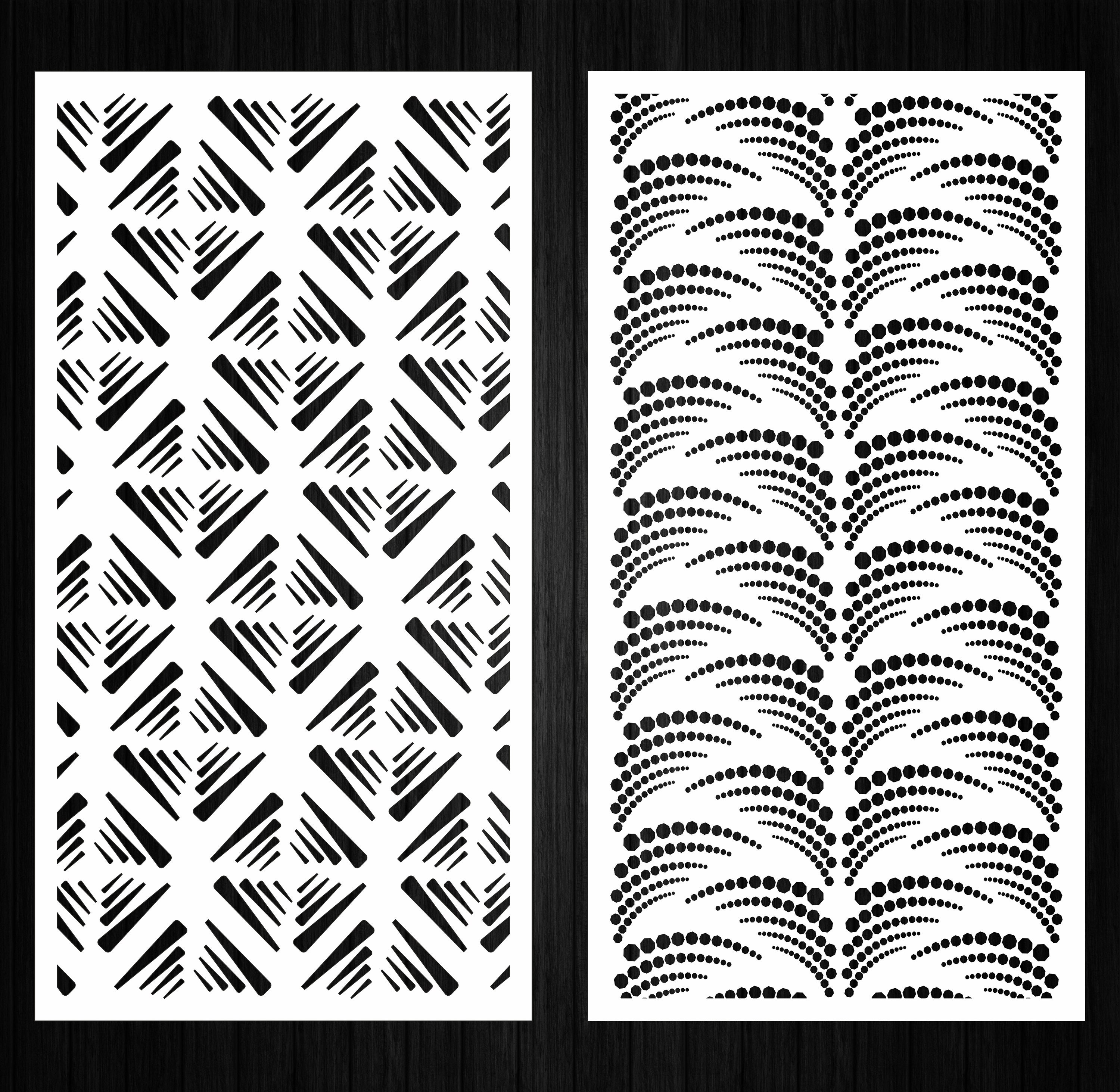 Conjunto de paneles vectoriales Dxf.Svg.Ai.Eps con un patrón | Etsy