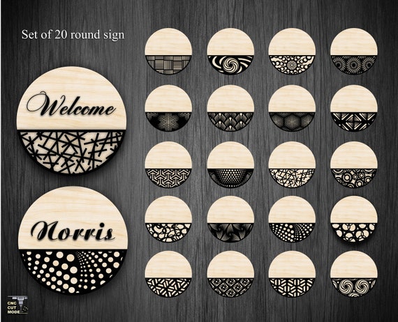Decor Sign Hanger Bundle Svg. Round Welcome Sign Svg Files. | Etsy