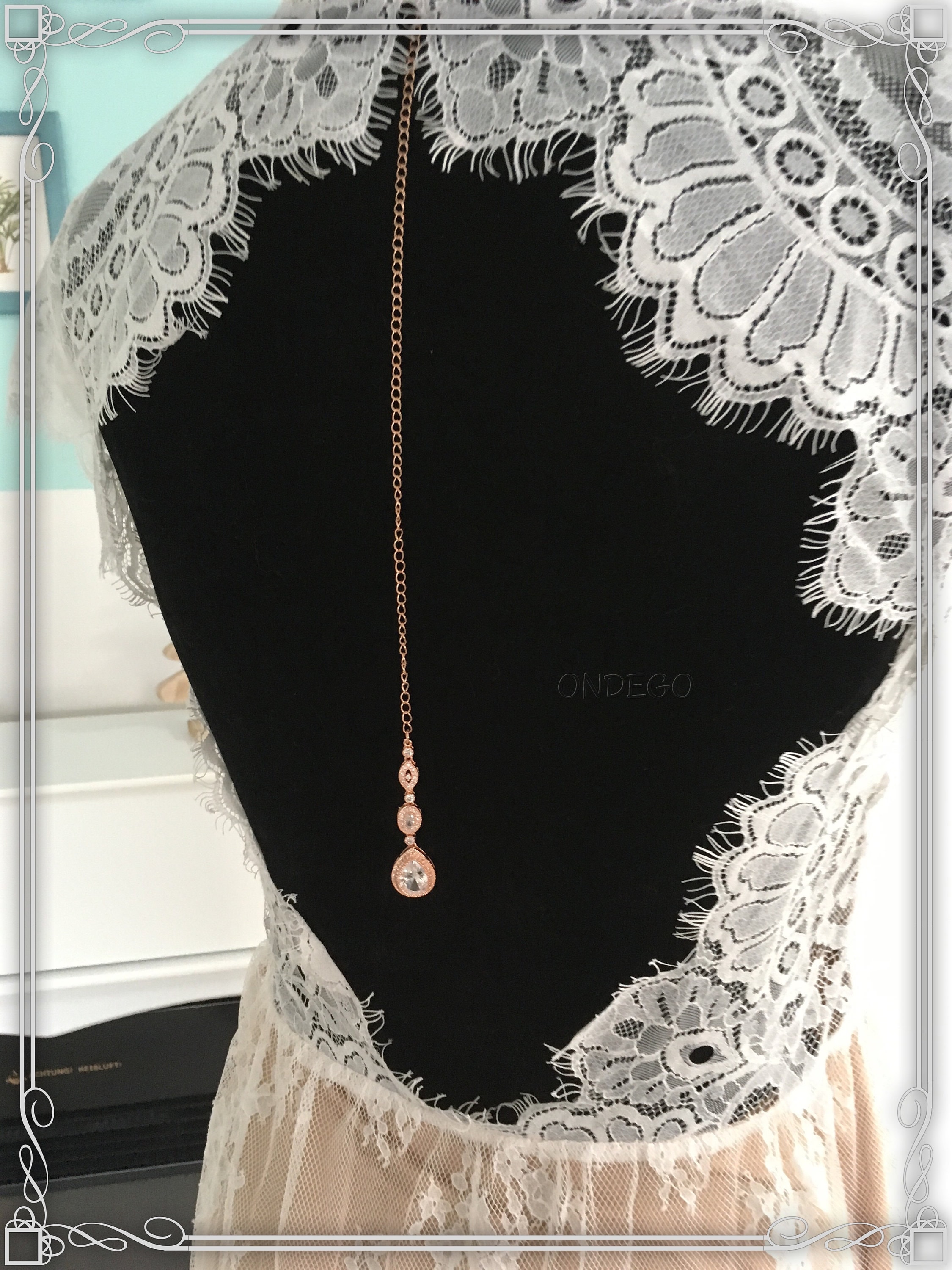 Creolen Rosegold Rückenkette Brautschmuck Set Schmuckset - Etsy Creolen Rosegold Rückenkette Brautschmuck Set Schmuckset - Etsy