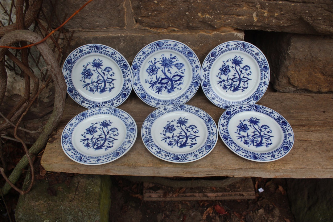 6-piece Set Onion Pattern Cake Plate Dessert Plate Breakfast Plate ...