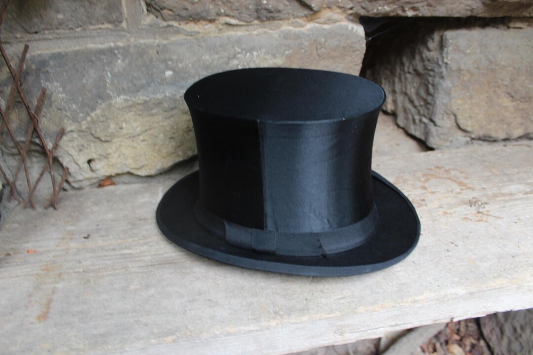 Antique Top Hat Chapeau Claque Size 56 Silk Gustav Apel Hemer 1900 ...