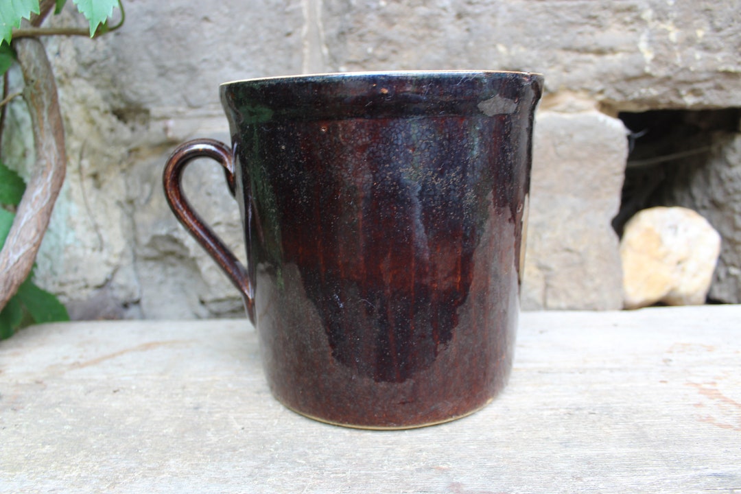 RARE Antique Pot Stoneware Ceramic Hand-made Germany Farmhouse Pottery ...