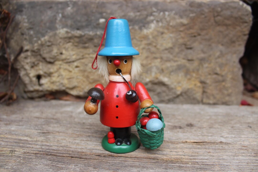 Smoking Man, Mushroom Picker, Erzgebirge, 80s, GDR - Etsy