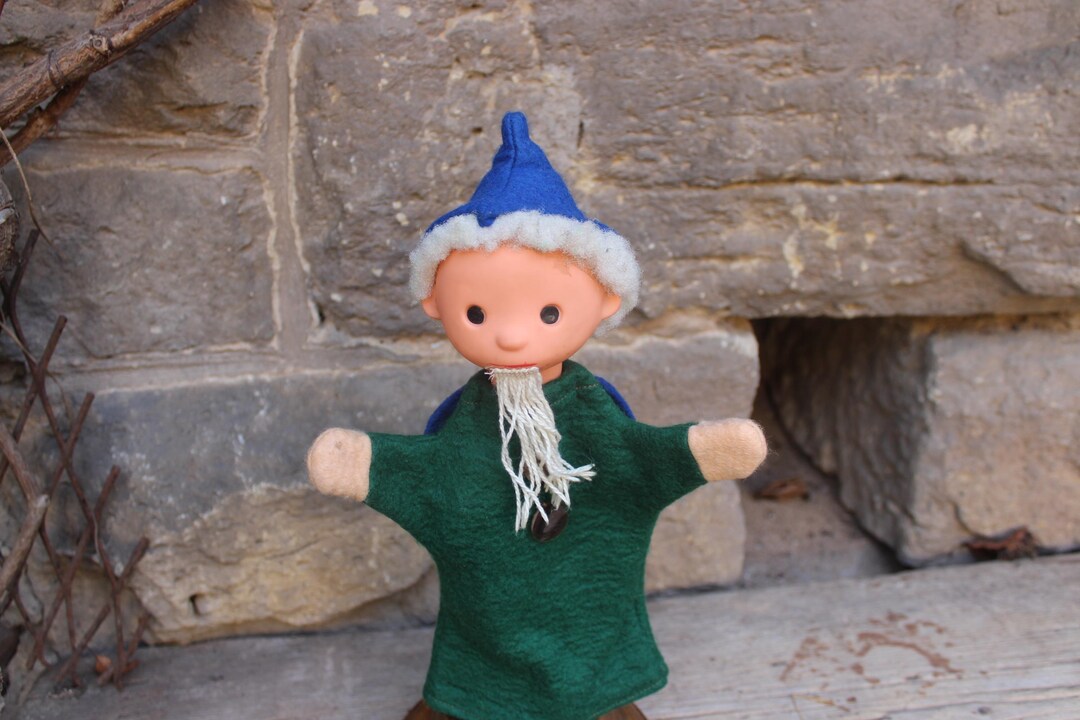 GDR Sandman Hand Puppet Plastic Felt Vintage 70s 80s - Etsy