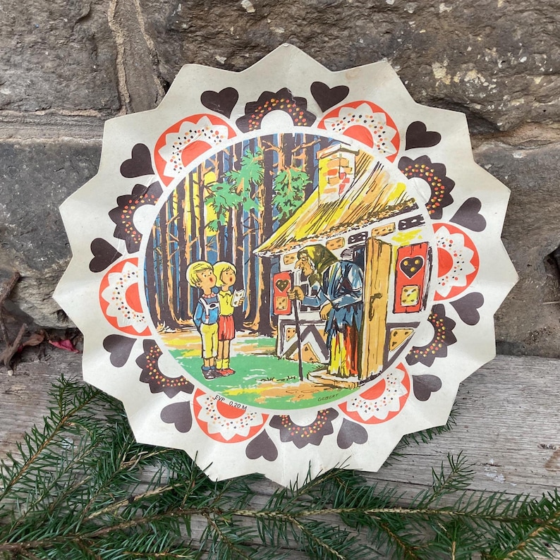 East German Christmas Plates, Hansel and Gretel, Paper Plates, 1960s ...