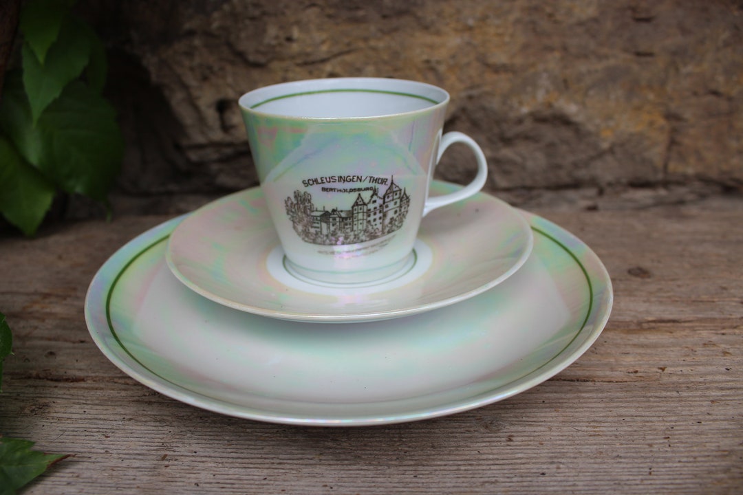 3 Pcs. Souvenir Collector's Set Collector's Cup Schleusingen ...