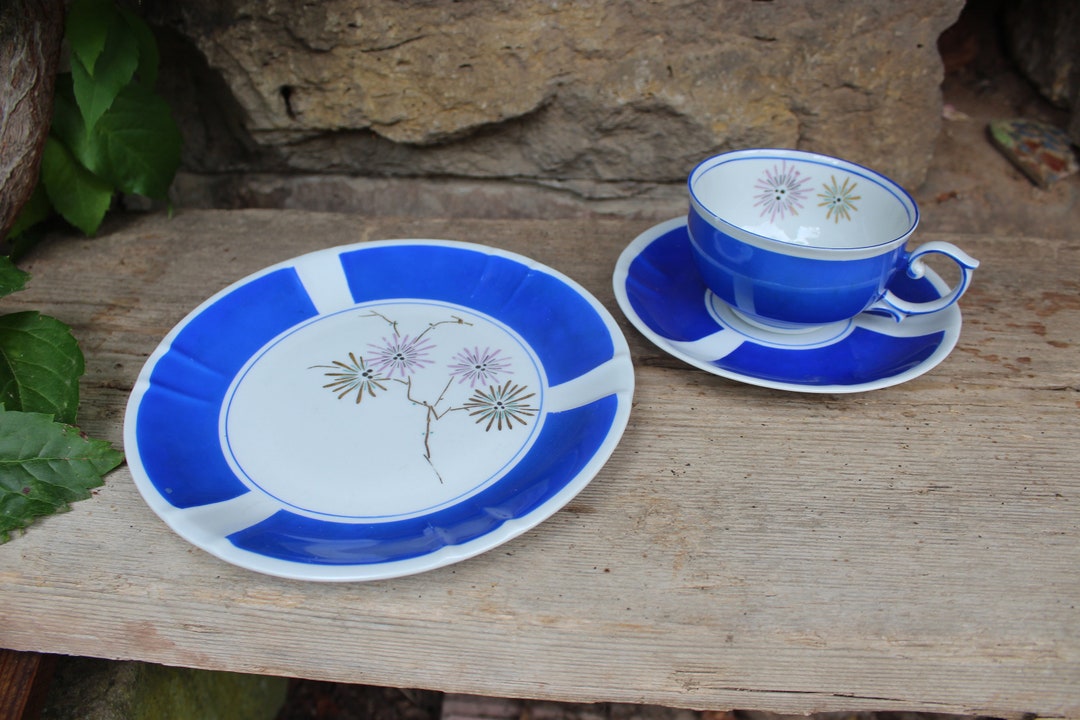 3 Pcs. Collector's Set Collector's Cup Tea Set Oscar Schlegelmilch ...