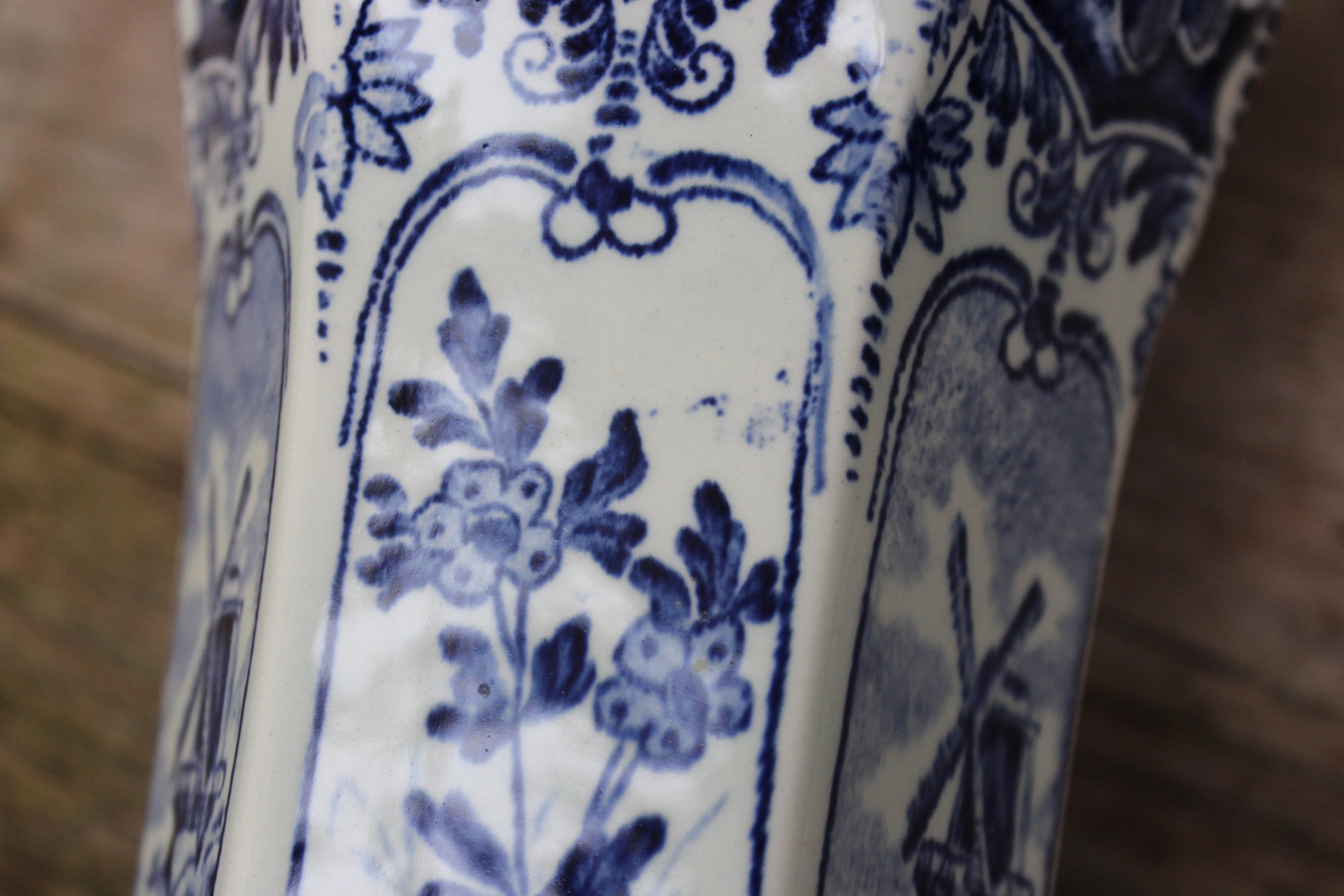 Delfts Vase Boch Belgium Made for Royal Sphinx Porcelain | Etsy