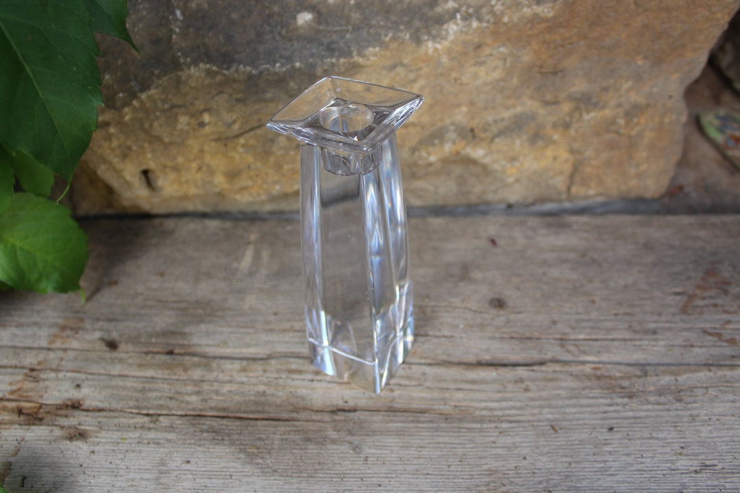 Nachtmann Candlestick Candle Holder Faceted 24% Lead Crystal Marc Aurel ...