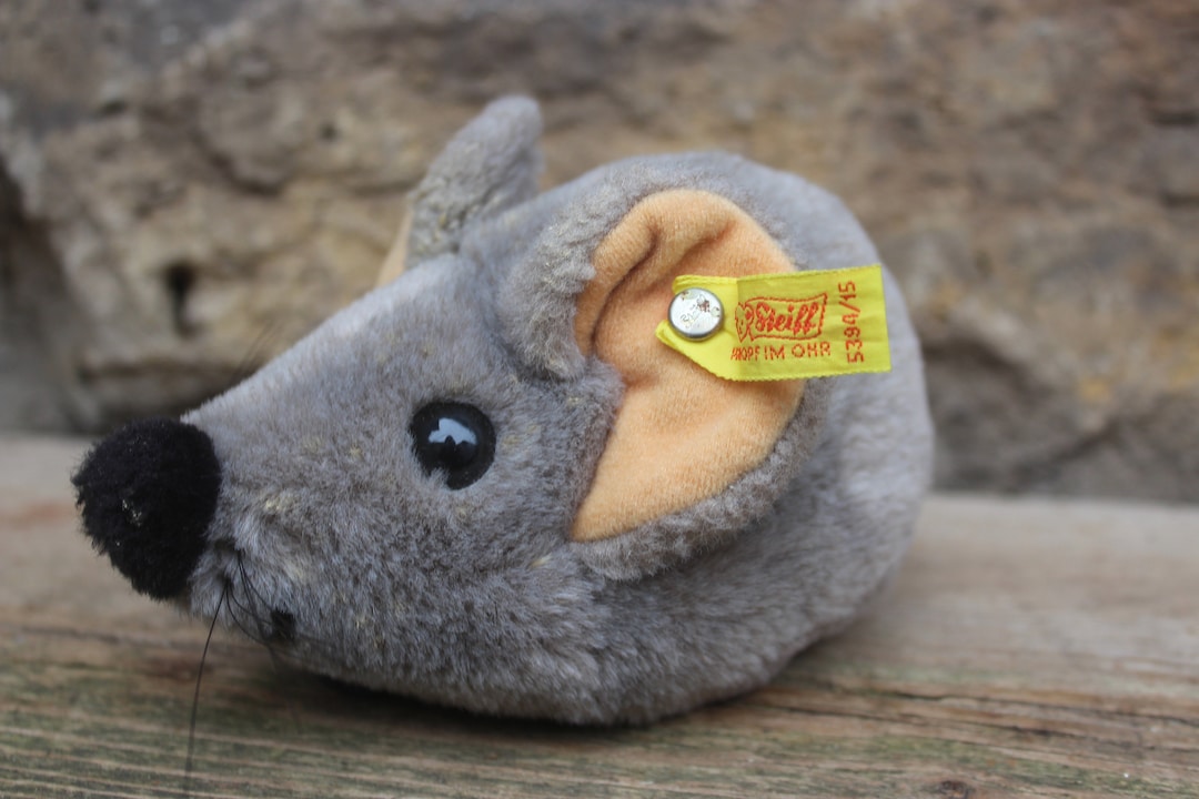 STEIFF Mouse Cosy Fiep With Button and Flag 80s - Etsy