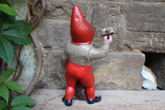 Ancient Garden Gnome Blacksmith Lumberjack 35.5 Cm Heissner - Etsy UK