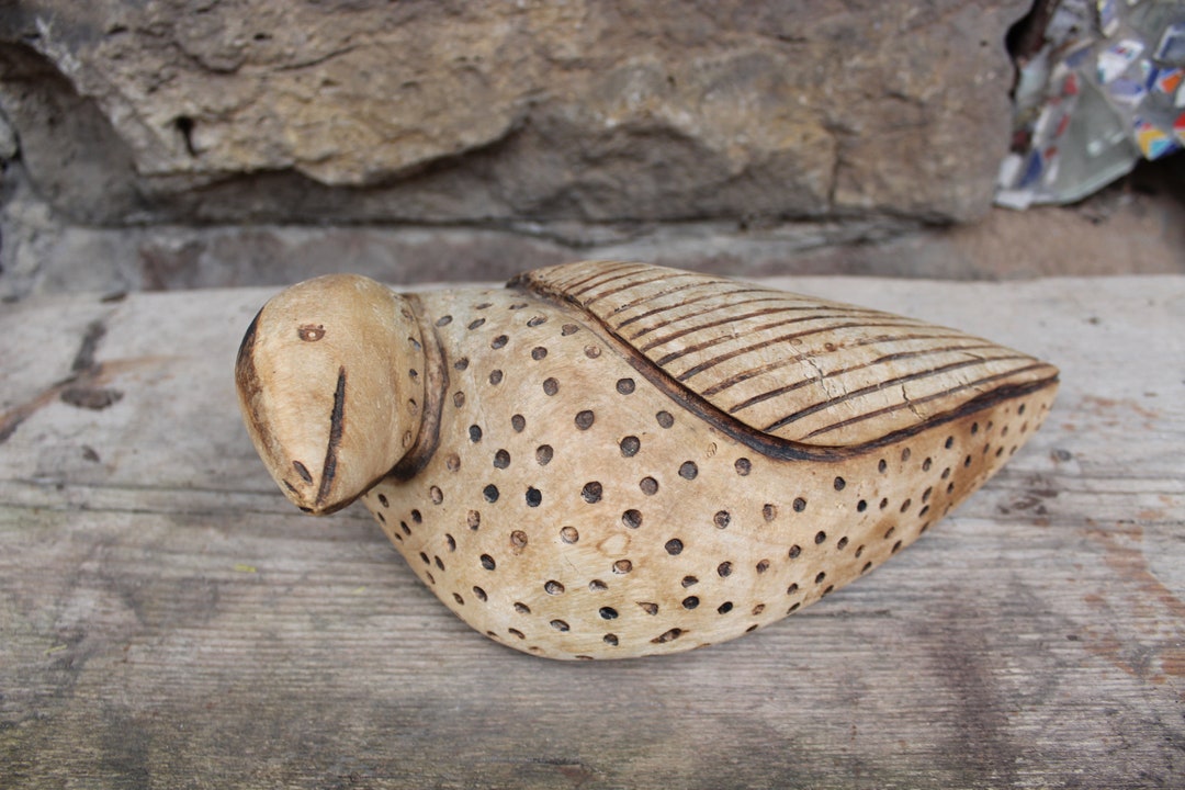 Bird With Flamed Pattern Balsa Wood Vintage Australian Folk Art - Etsy