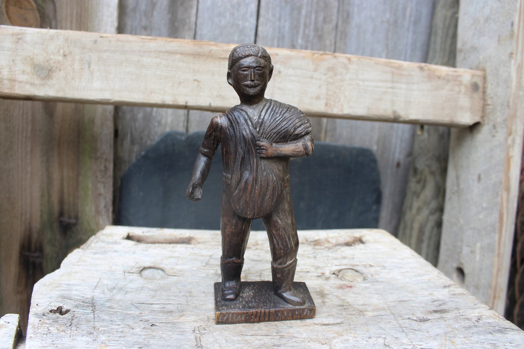 Wooden Figure Sower Farmer Hand Carved Vintage Bavaria Germany 1946 - Etsy