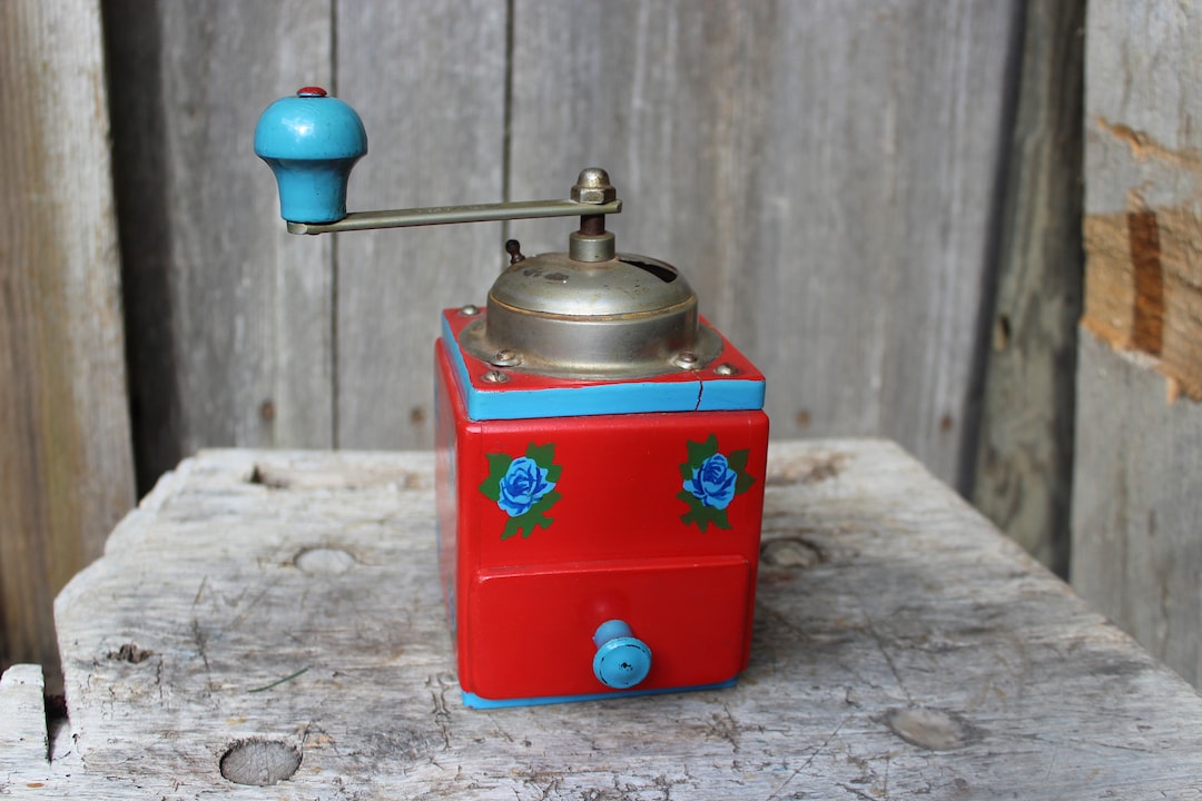 Vintage Coffee Grinder Mocha Mill Lehnartz Rose Decor 50s - Etsy