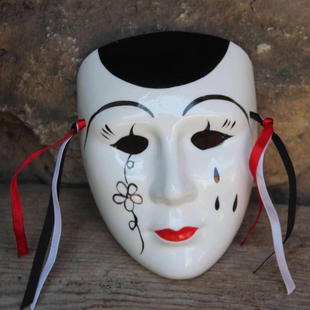 Pierrot Wall Mask Wall Decoration 80s 90s - Etsy