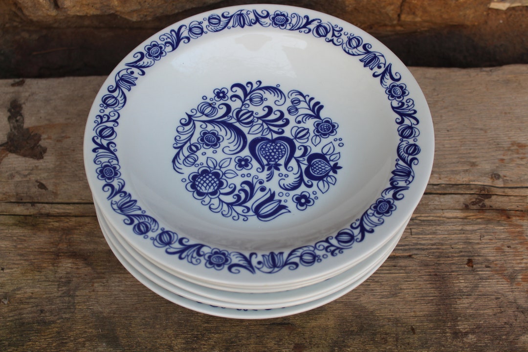 6 Onion Pattern Soup Plates Salad Pasta Plates Colditz Porcelain ...