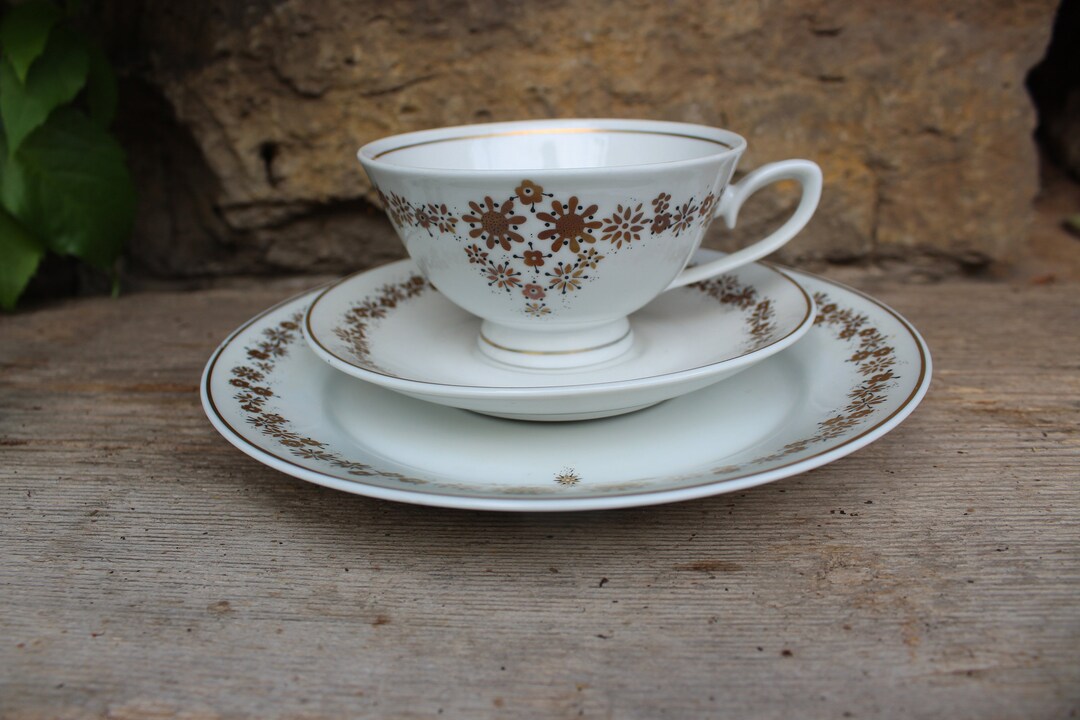 3-piece Set Collector's Cup Tea Set Colditz Lettin Porcelain 60s 70s ...